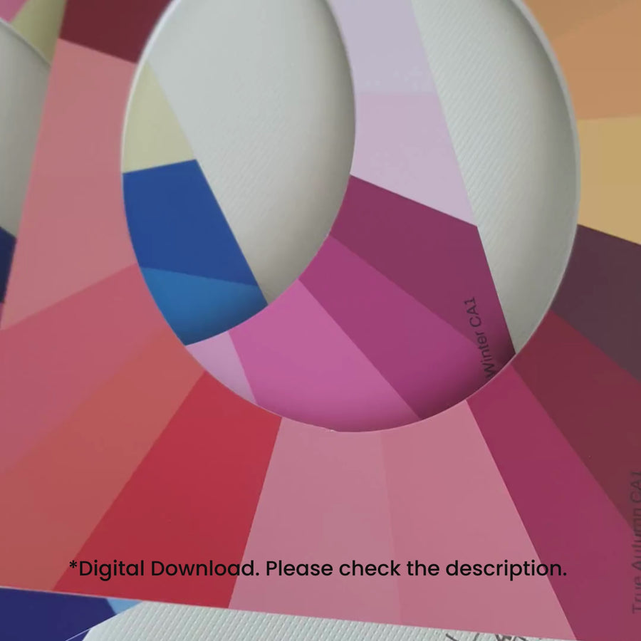 Printable Face Frames for Color Analysis – 12 Seasons Set – Chromawings